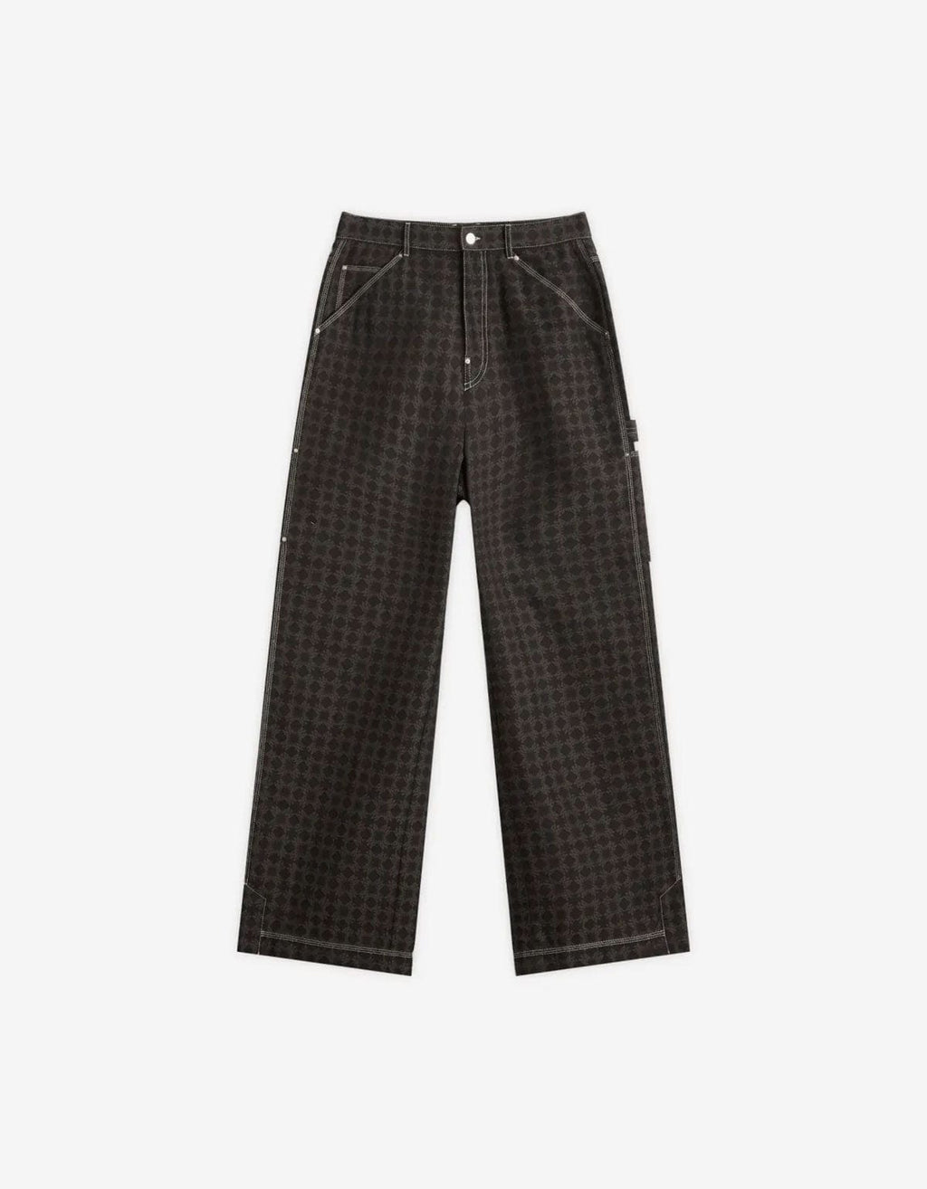 Amiri Black MA Quad Work Pants | Cotton-Linen Wide Leg | Pre-Fall 2025 ...