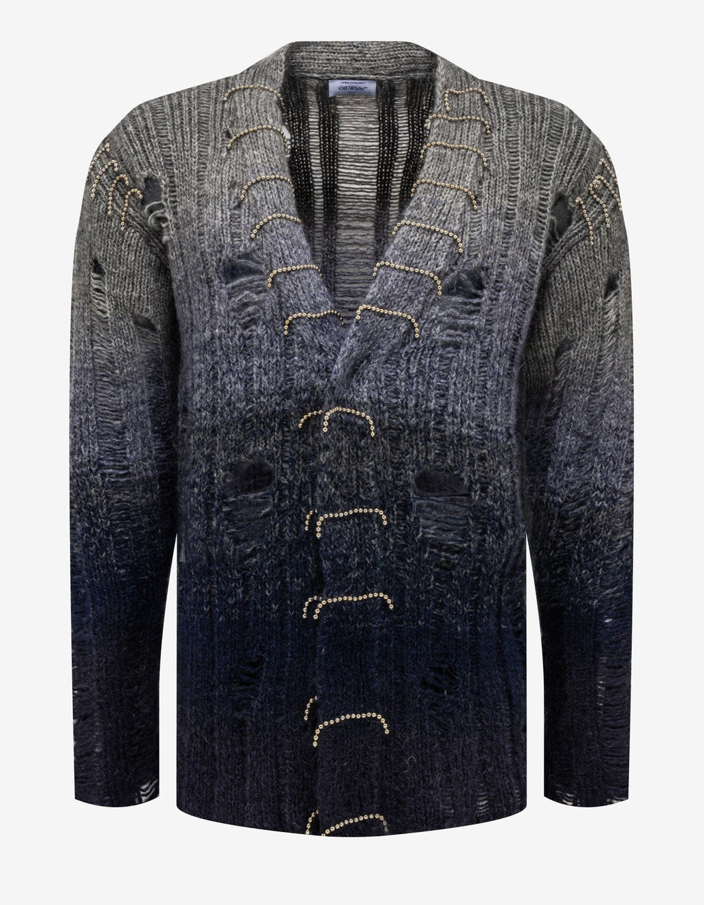 Off-White Grey Punk Pearl Degrade Cardigan – Zoo Fashions