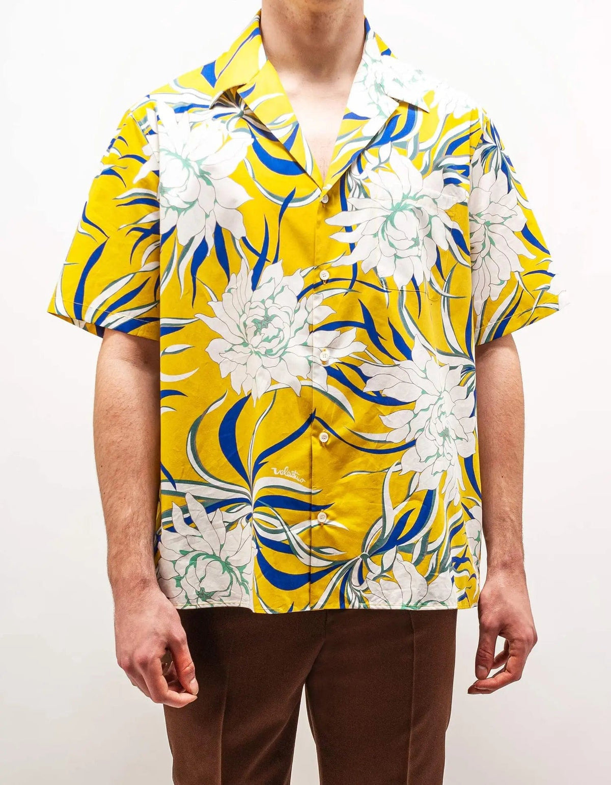 Valentino Street Flowers Couture Peonies Print Bowling Shirt Valentino Street Flowers Couture Peonies Print Bowling Shirt