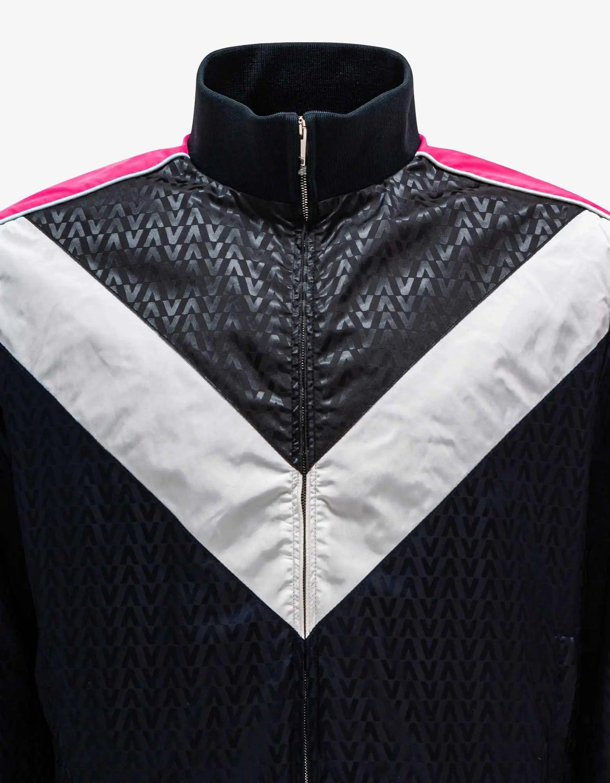 Valentino Navy Blue Optical Logo Jacquard Track Jacket – Zoo Valentino Navy Blue Optical Logo Jacquard Track Jacket – Zoo